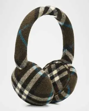 Burberry Check Wool Earmuffs