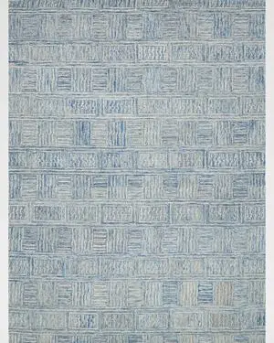 EXQUISITE RUGS Naturals Hand Tufted Rug - Blue/ivory