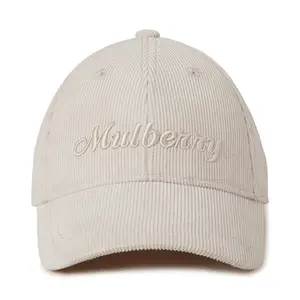 Mulberry Mulberry Corduroy Baseball Cap Chalk