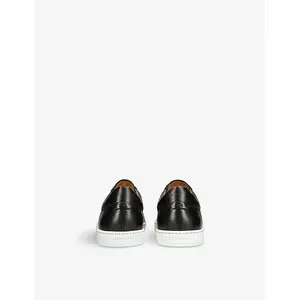 Magnanni Panelled Leather Low-top Sneakers - Black