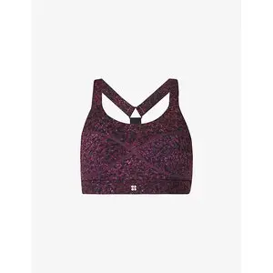 Sweaty Betty Power Medium-impact Stretch-woven Sports Bra - Purple Dragonfly