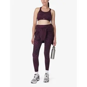 Sweaty Betty Power Medium-impact Stretch-woven Sports Bra - Purple Dragonfly