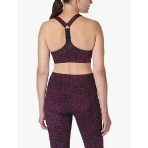 Sweaty Betty Power Medium-impact Stretch-woven Sports Bra - Purple Dragonfly