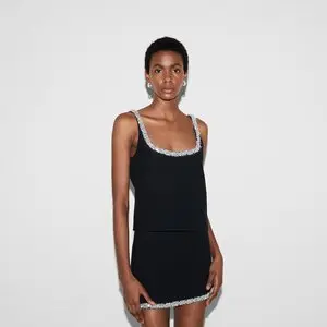 Gucci Embroidered Wool Silk Crêpe Top, Size It Ready-to-wear
