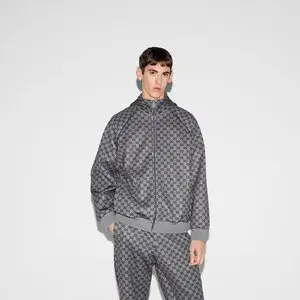 Gucci Gg Neoprene Zip Jacket - Grey | Editorialist