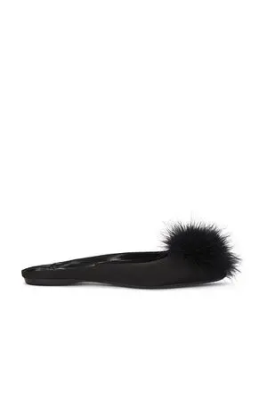 Saint Laurent Lido Flat Mule - Nero