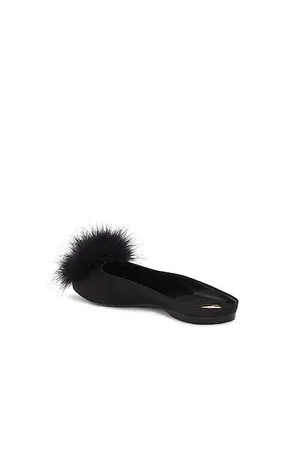 Saint Laurent Lido Flat Mule - Nero