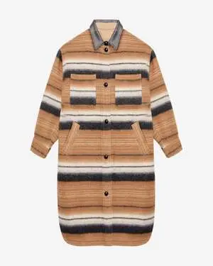 MARANT ETOILE Djila Overshirt Coat - Camel