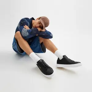 COACH High Line Leather Sneakers - Black