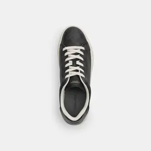 COACH High Line Signature Canvas Sneakers - Charcoal/black