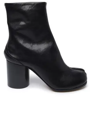 MAISON MARGIELA Leather Tabi Ankle Boots - Black