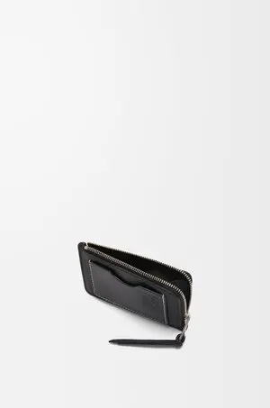 Loewe Coin Cardholder In Soft Grained Leather Skin - Black