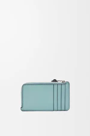 Loewe Coin Cardholder In Soft Grained Leather Skin Water/light Ghost