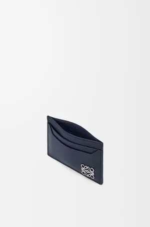 Loewe Anagram Plain Cardholder In Pebble Grained Leather Skin Deep Navy