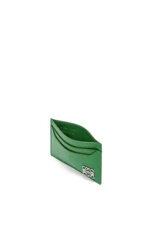 Loewe Anagram Plain Cardholder In Pebble Grained Leather Skin Tropical Green