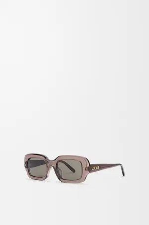 Loewe Rectangular Slim Sunglasses - Transparent Brown