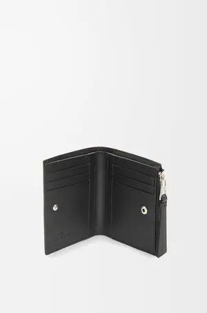 Loewe Puzzle Slim Compact Wallet In Classic Leather Skin - Black