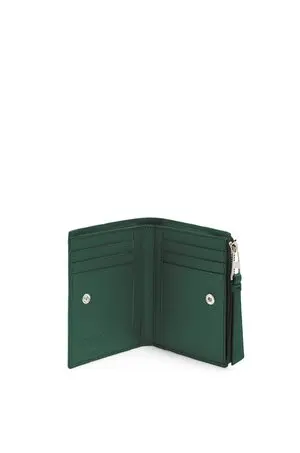Loewe Puzzle Slim Compact Wallet In Classic Leather Skin Evergreen