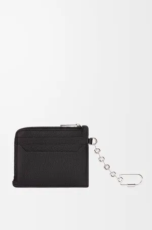 Loewe Anagram Square Coin Cardholder In Pebble Grained Leather Skin Black