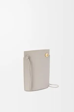 Loewe Pebble Dice Pocket In Classic Leather Shell Grey