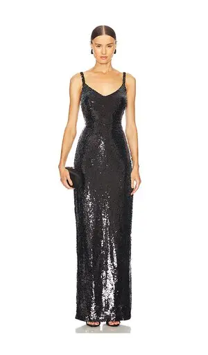 L'Agence Karma Sequin Maxi Dress