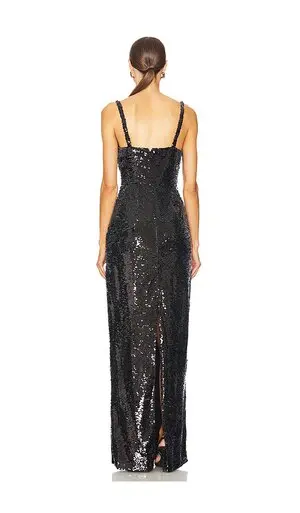 L'Agence Karma Sequin Maxi Dress