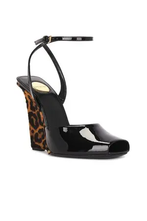 Saint Laurent Orhand Peep Toe Wedges