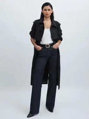 Paige Sasha Wide-leg Coated Jeans