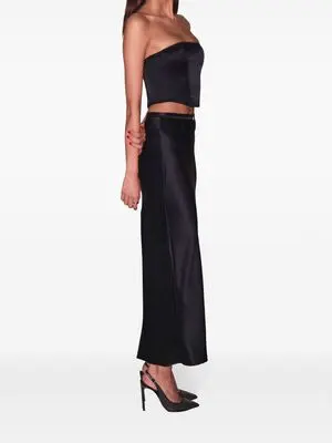 FLEUR DU MAL Silk Bias Skirt - Black