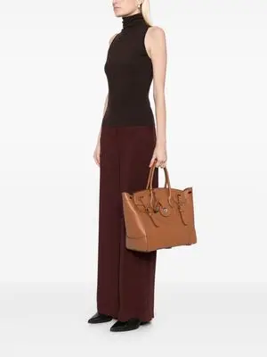 Ralph Lauren Soft Ricky 33 Leather Tote - Brown