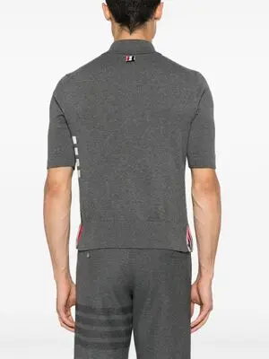 Thom Browne Cotton 4-bar Relaxed Fit Polo Shirt - Grey