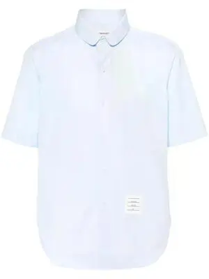 Thom Browne Short-sleeve Poplin Shirt - Blue