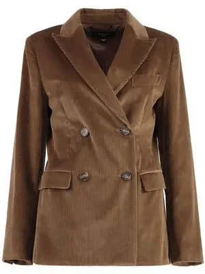Max Mara Double-breasted Velvet Blazer