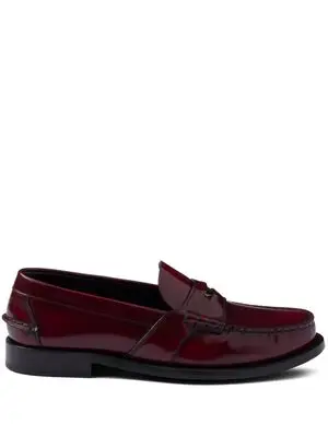 Prada Brushed-leather Loafers