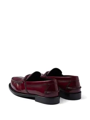Prada Brushed-leather Loafers