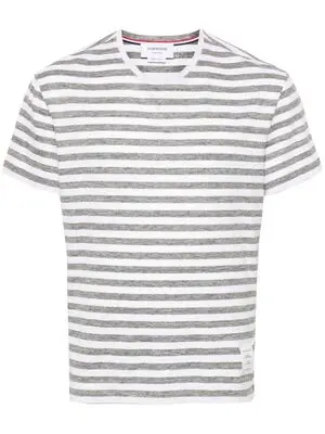 Thom Browne Striped Linen T-shirt