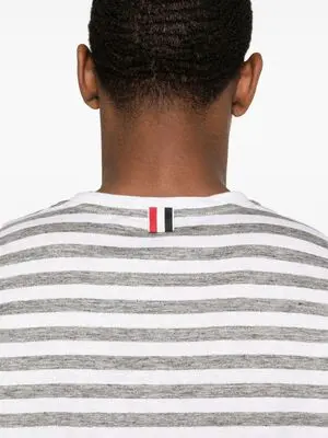 Thom Browne Striped Linen T-shirt