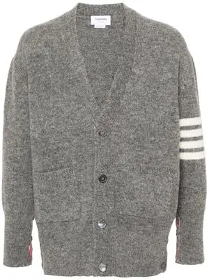 Thom Browne 4-bar Mélange Wool Cardigan