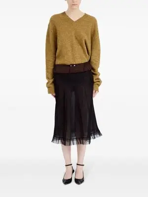 MAISON MARGIELA Tulle Midi Skirt - Black