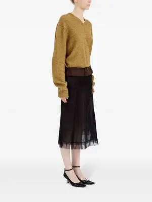 MAISON MARGIELA Tulle Midi Skirt - Black