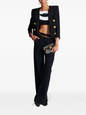 Balmain Grain De Poudre Cropped Blazer