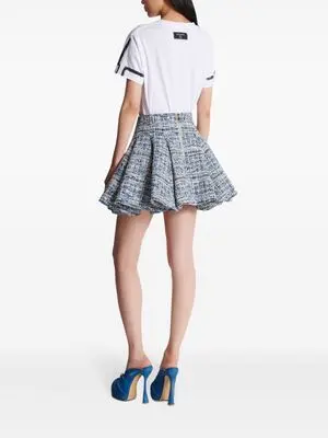 Balmain Flared Tweed Skirt