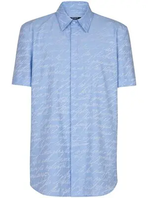 Balmain Jacquard Love Letter Print Shirt