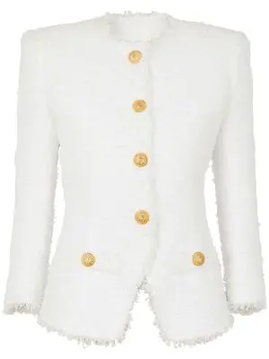 Balmain Tweed Jacket - White