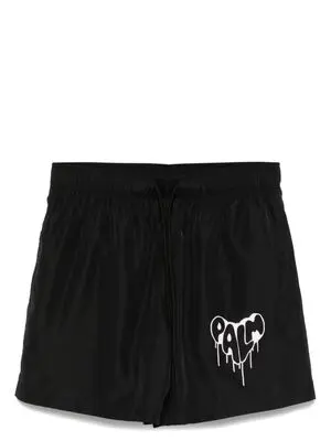 Palm Angels Dripping-logo Swim Shorts - Black