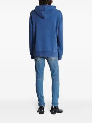 Balmain Embroidered Logo Hoodie - Blue