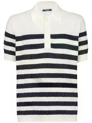 Balmain Striped Polo Shirt