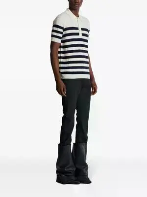 Balmain Striped Polo Shirt