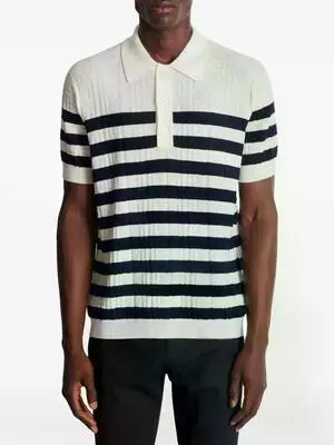 Balmain Striped Polo Shirt