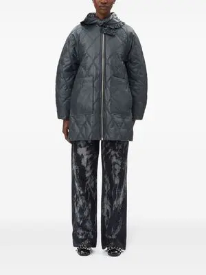 GANNI Quilted Puffer Jacket - Blue